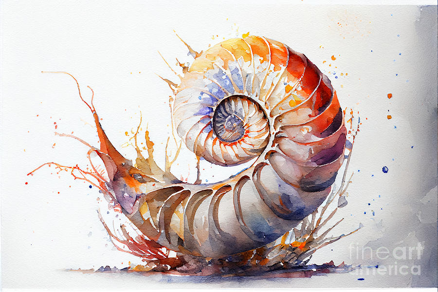 Nautilus shell Digital Art by Stephen Wheeler - Fine Art America