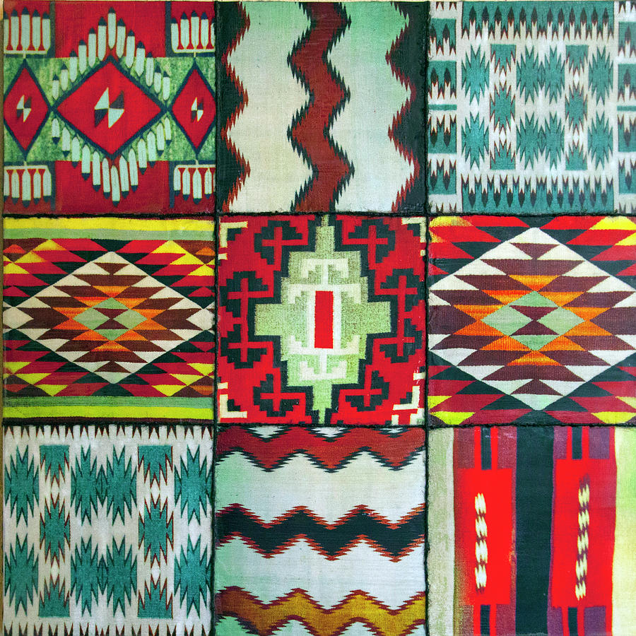 Navajo Blanket Patterns Mixed Media by Angel Wynn | Fine Art America