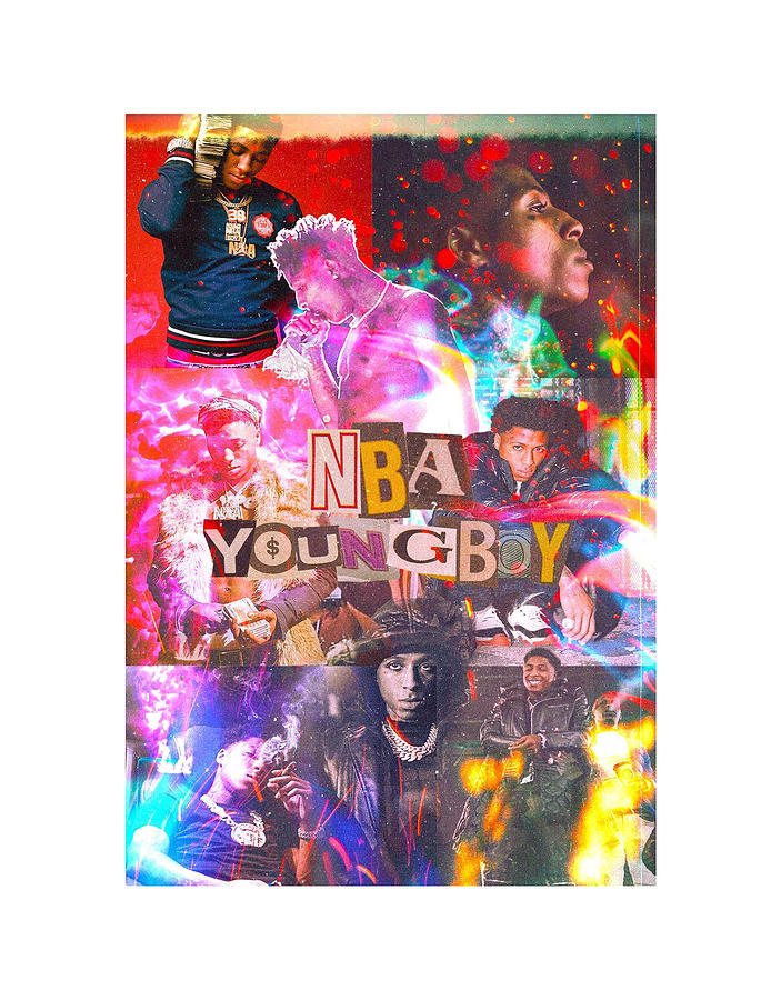 Nba Youngboy - Rapper Collage Digital Art by Elno Rodrigues - Fine Art ...