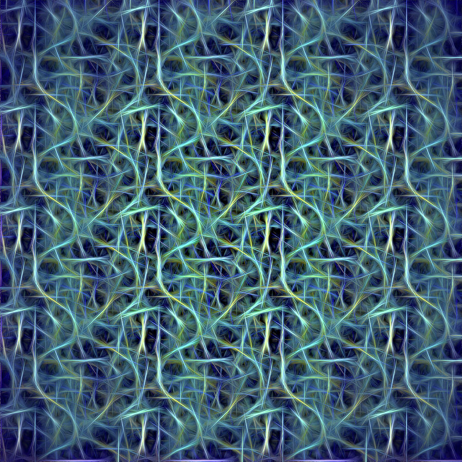 Neon Aqua Threads Digital Art by Debbie Smith - Fine Art America