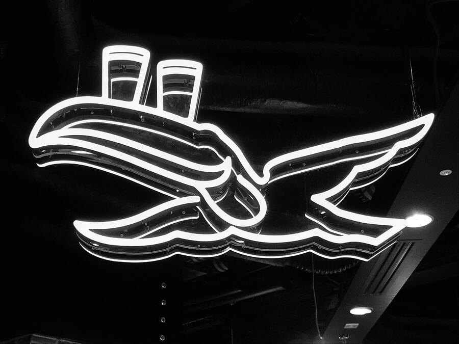 Neon Bird Sign in Black and White Photograph by Neil R Finlay - Fine ...
