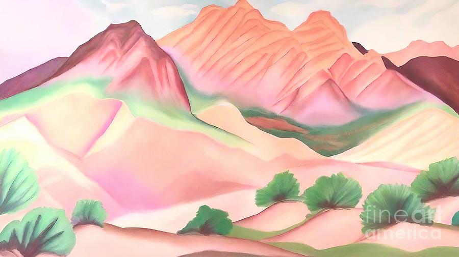 New Mexico Red Hills Painting georgia okeeffe spring new mexico oil ...