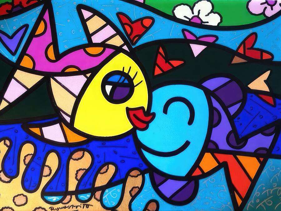 New Upload 1 romero britto Best artist 23 Digital Art by Romero Britto ...