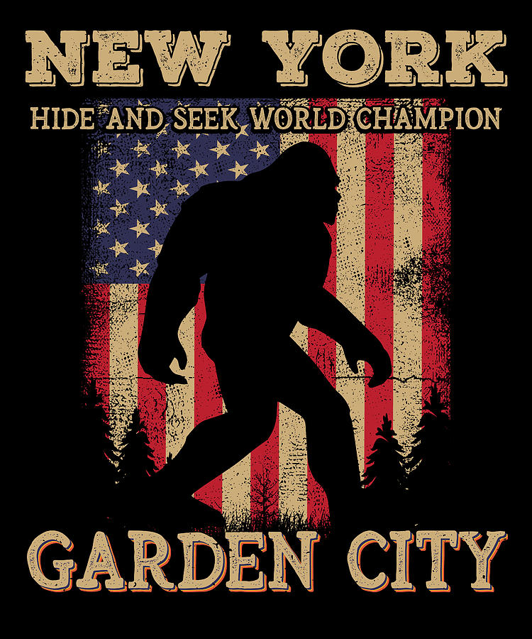 New York Garden City Bigfoot USA Flag Sasquatch lovers Digital Art by ... New York Garden City Bigfoot USA Flag Sasquatch lovers Digital Art by ...