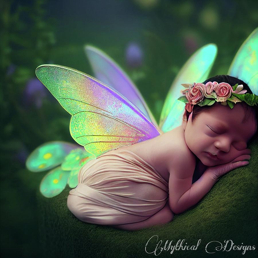 Newborn fairy Digital Art by Mythical Designs - Pixels