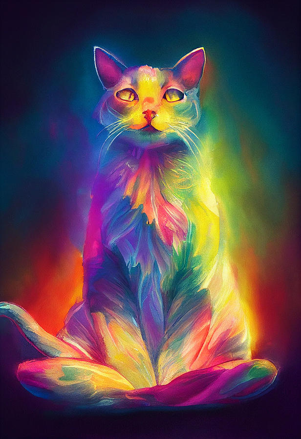 Nirvana Cat Digital Art By Amon Moseley Fine Art America