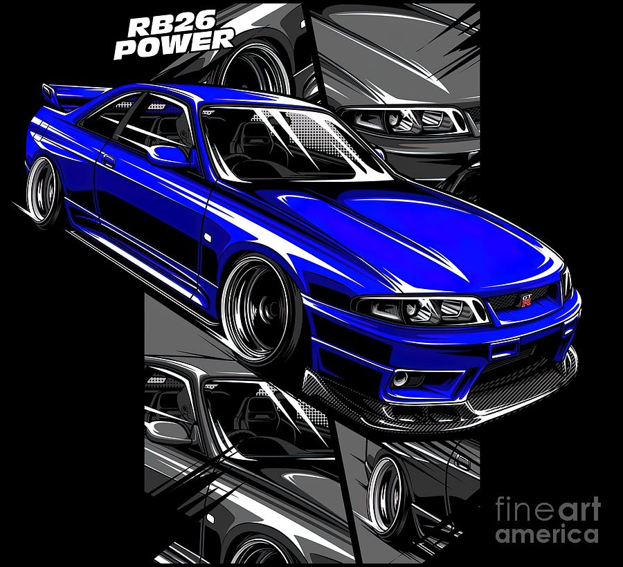 Nissan SKYLINE R33 GTR Painting by Kennedy Grace - Fine Art America