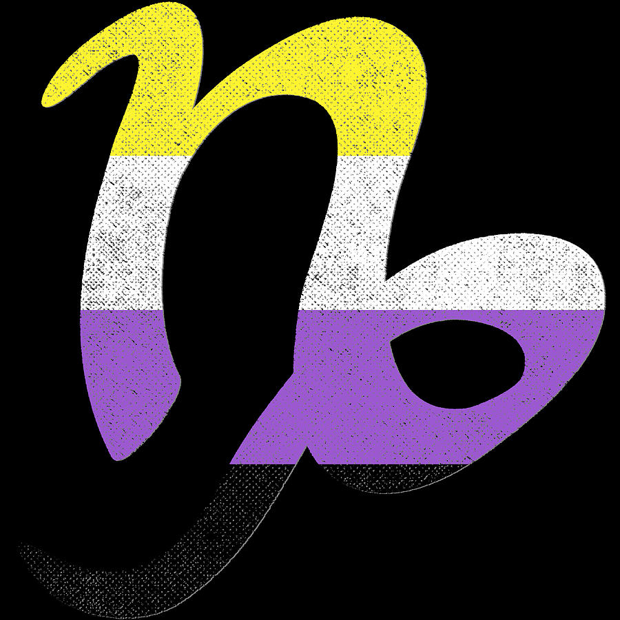 Nonbinary Capricorn Pride Flag Zodiac Sign Digital Art By Patrick