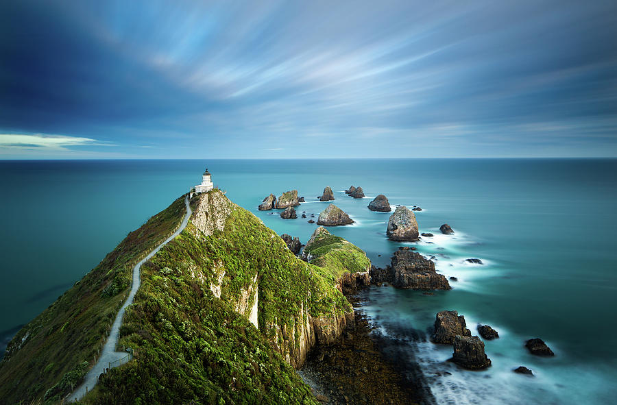 Nugget Point Lighthouse Photograph by John Alexander - Pixels