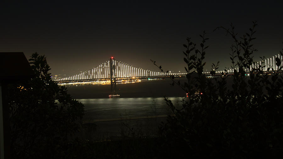 Oakland Bay Bridge At Night Photograph by John Mayhew - Fine Art America
