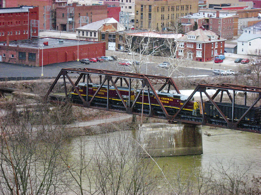 OHCR Locomotive 4025 on Muskingum River Bridge Photograph by Julie A Murray - Fine Art America