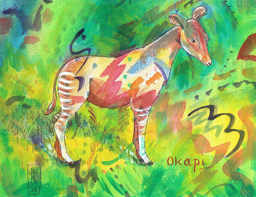 Okapi Painting by June Walker - Fine Art America