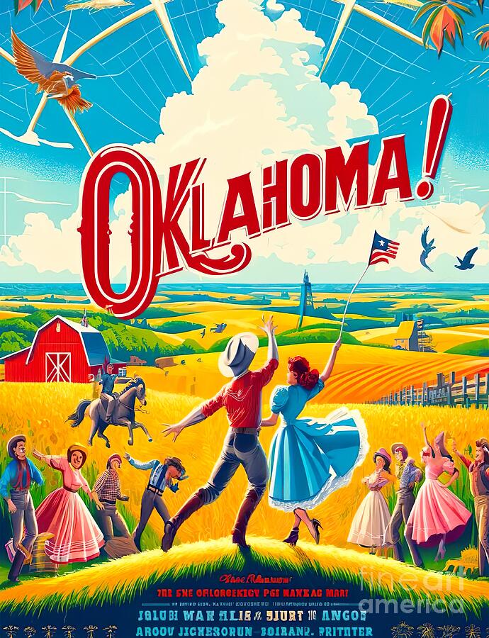 ''Oklahoma'' - 1955 - Rodgers and Hammerstein Digital Art by Retro Movie Posters - Fine Art America