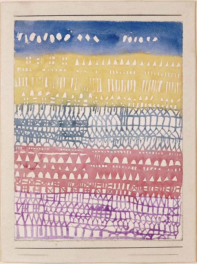 Old City overview 1928 painting in high resolution by Paul Klee ...