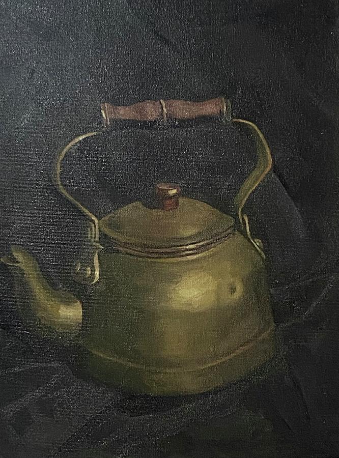 Old dented teapot Painting by GW Smith - Fine Art America