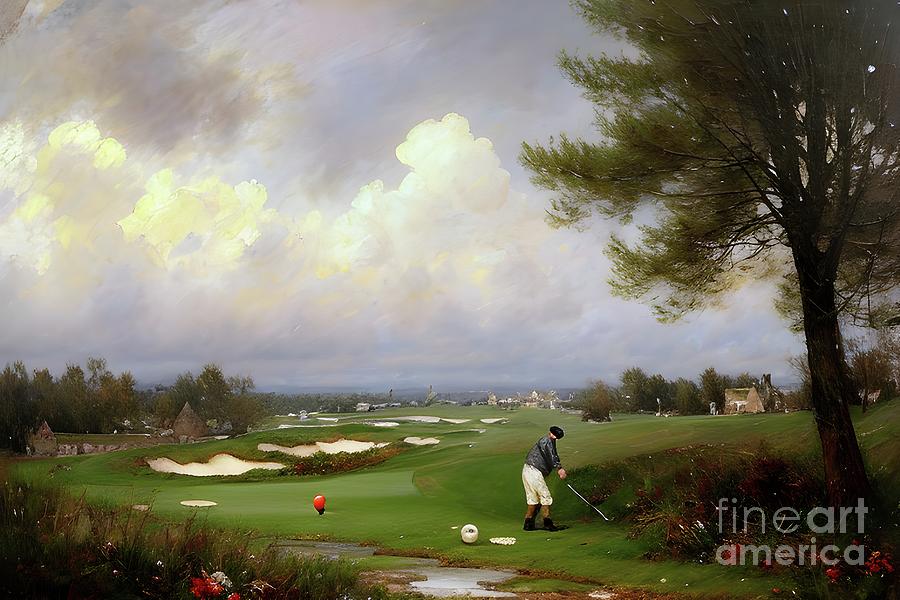 Old golf foray Digital Art by Sen Tinel - Fine Art America