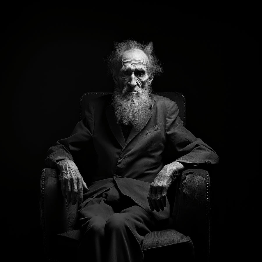 Old Man Sits In His Favorite Chair Digital Art By Yopedro Fine Art