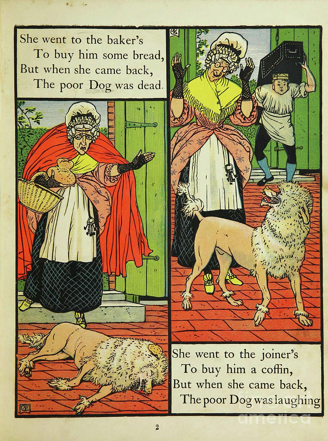 Old Mother Hubbard j2 Drawing by Historic illustrations - Fine Art America