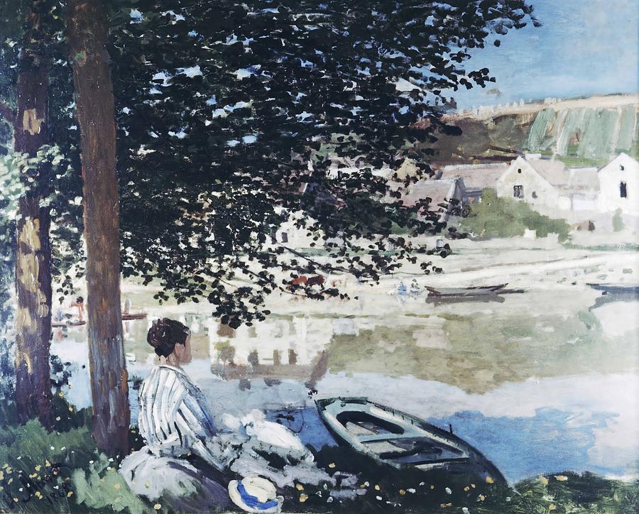 On the Seine at Bennecourt Painting by Claude Monet - Pixels