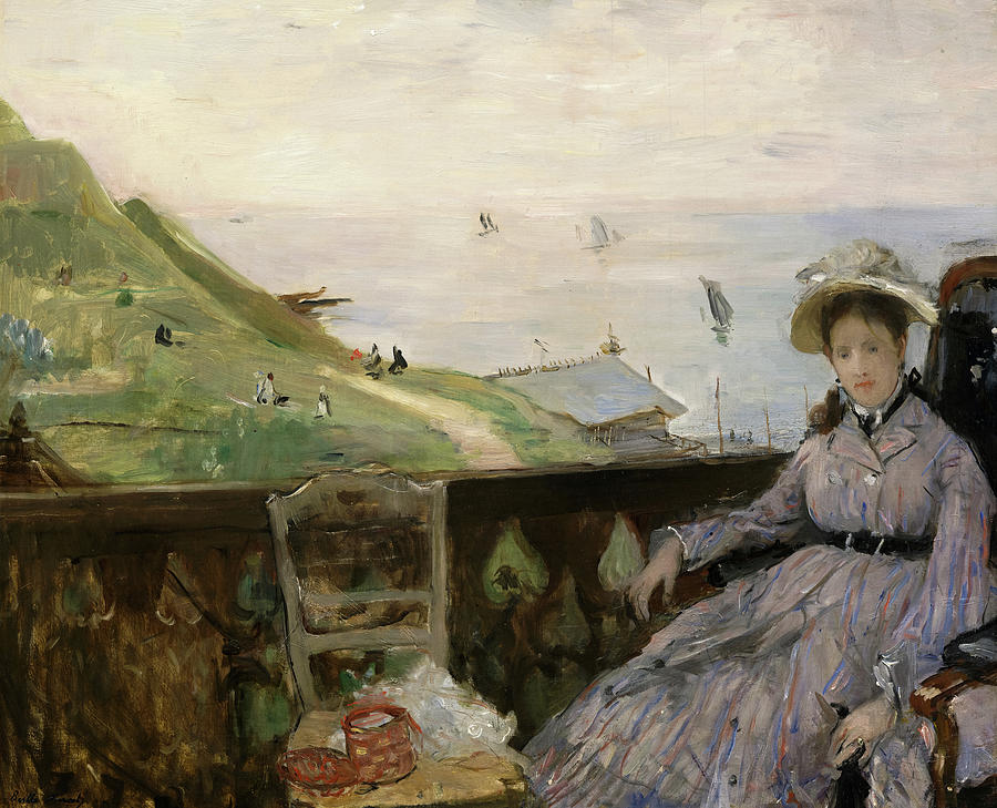 On the Terrace, Painted in 1874 Painting by Berthe Morisot - Fine Art ...