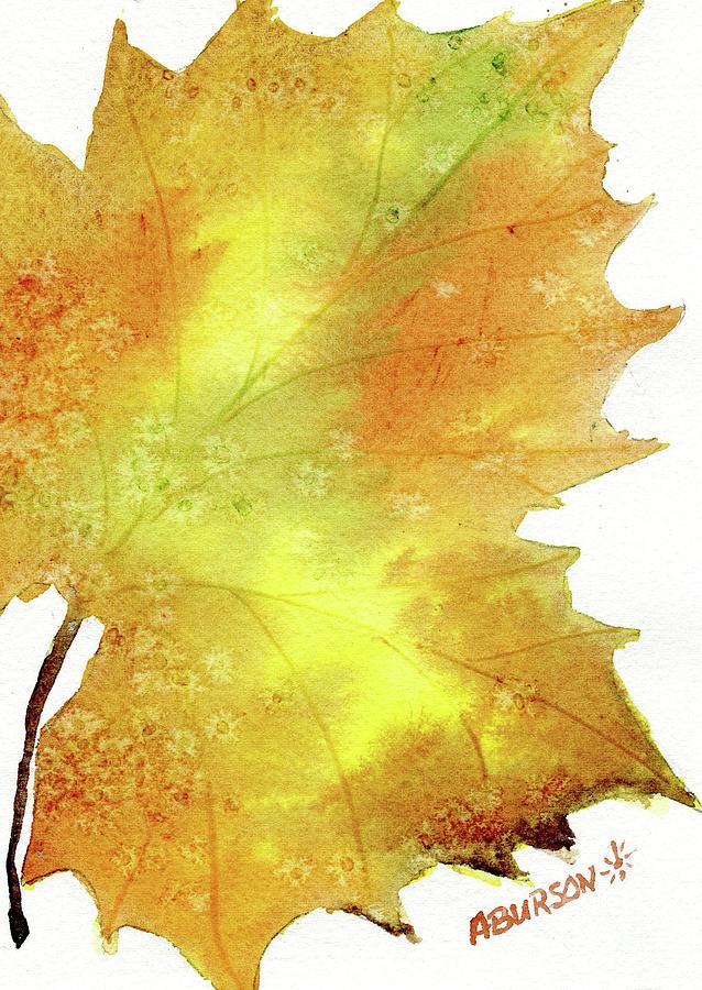 One Falling Leaf Painting by Alice Burson - Pixels