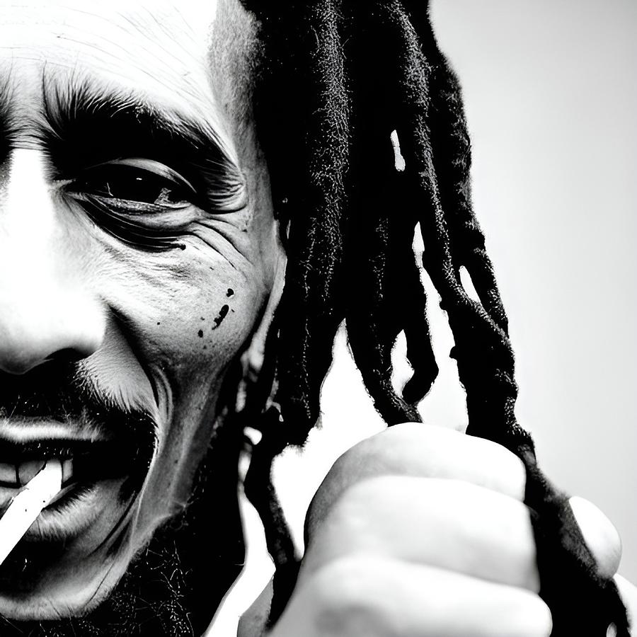 One Love Rasta Man Art Print Digital Art by Artsyhands - Pixels