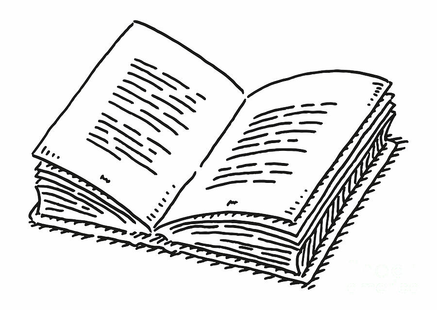 Open Book Reading Symbol Drawing by Frank Ramspott Open Book Reading Symbol Drawing by Frank Ramspott