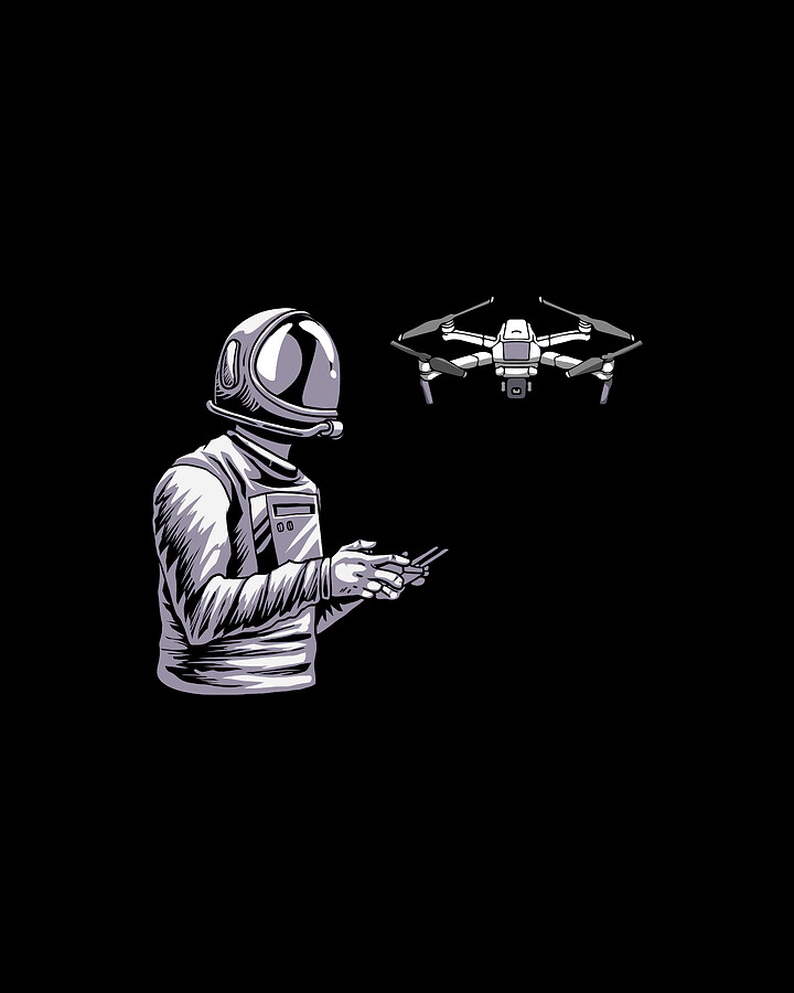 Operator Quadcopter - Drone Pilot Digital Art by Crazy Squirrel - Fine ...