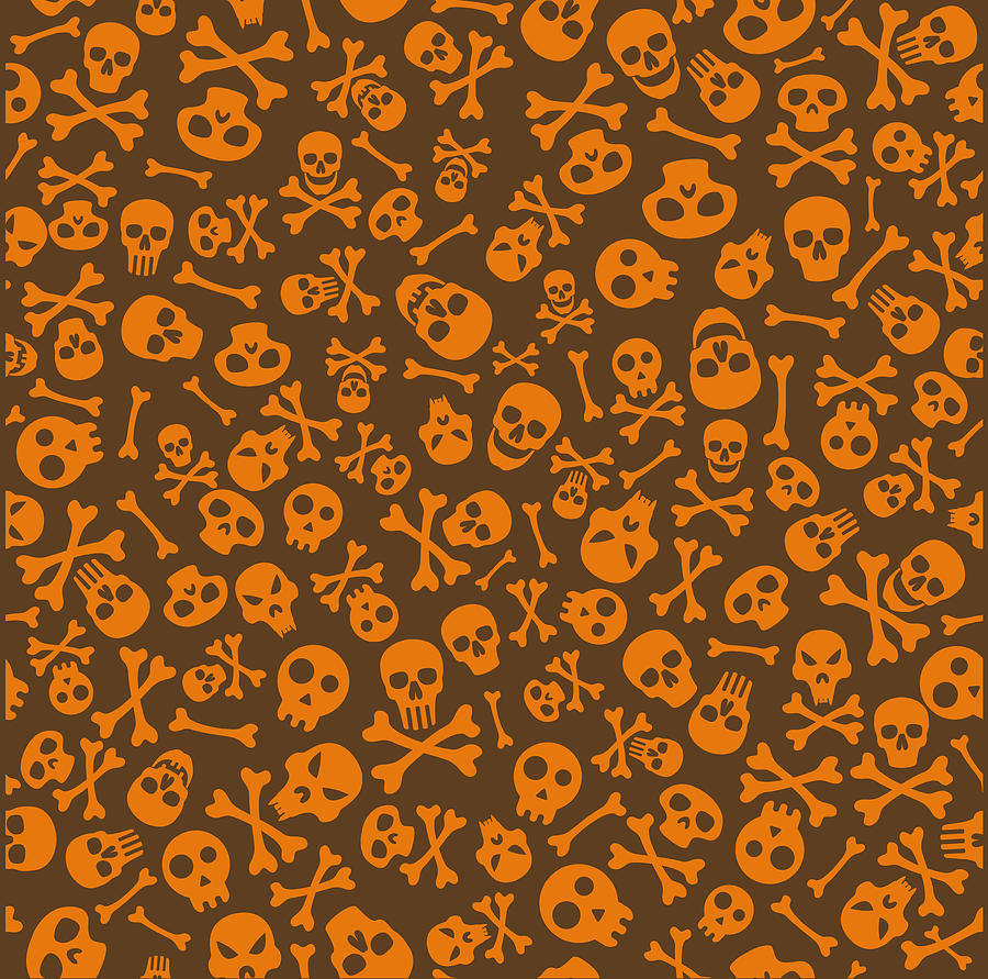 Orange Bone pattern Digital Art by Sheila Octaviani - Pixels