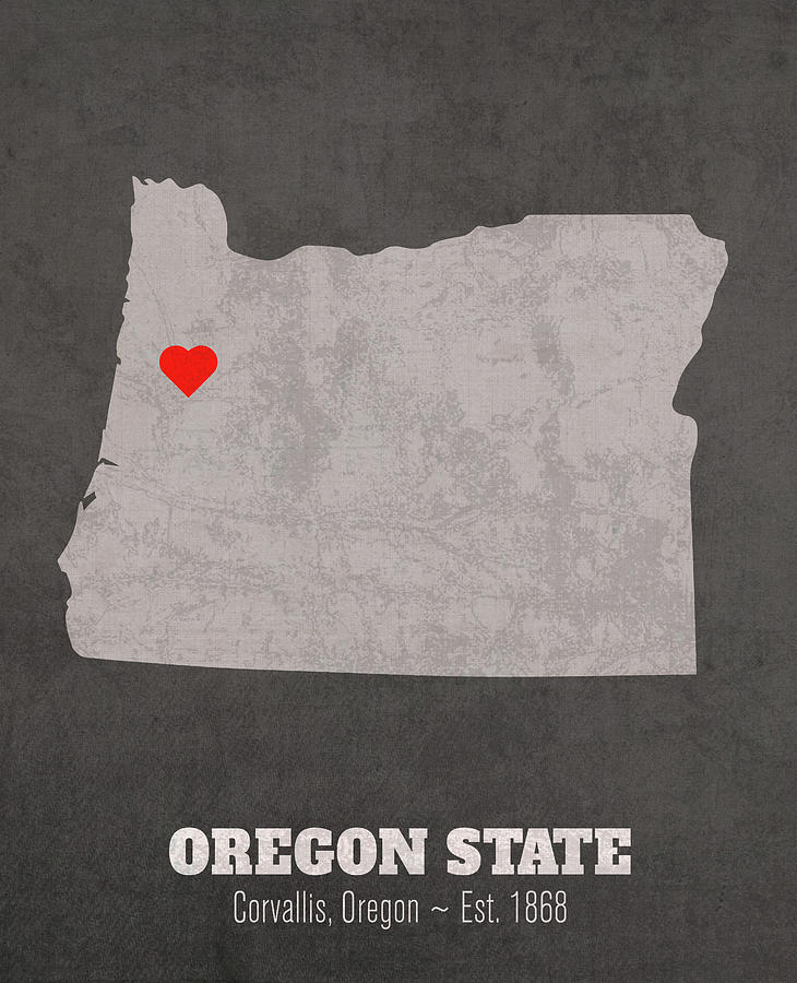 Oregon State University Corvallis Oregon Founded Date Heart Map Mixed