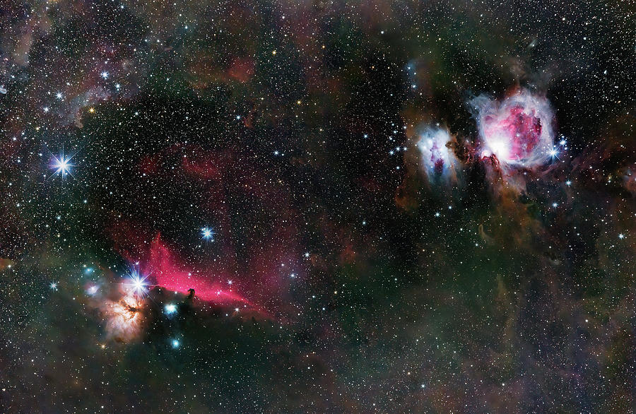 Orion, Flame, and Horsehead Nebula Photograph by Patrick Rouin - Pixels