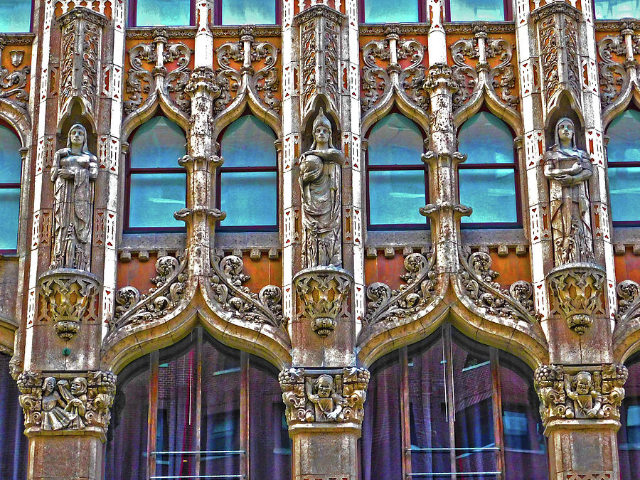 Ornate Facade UA Building Photograph by DTLA Photography - Fine Art America
