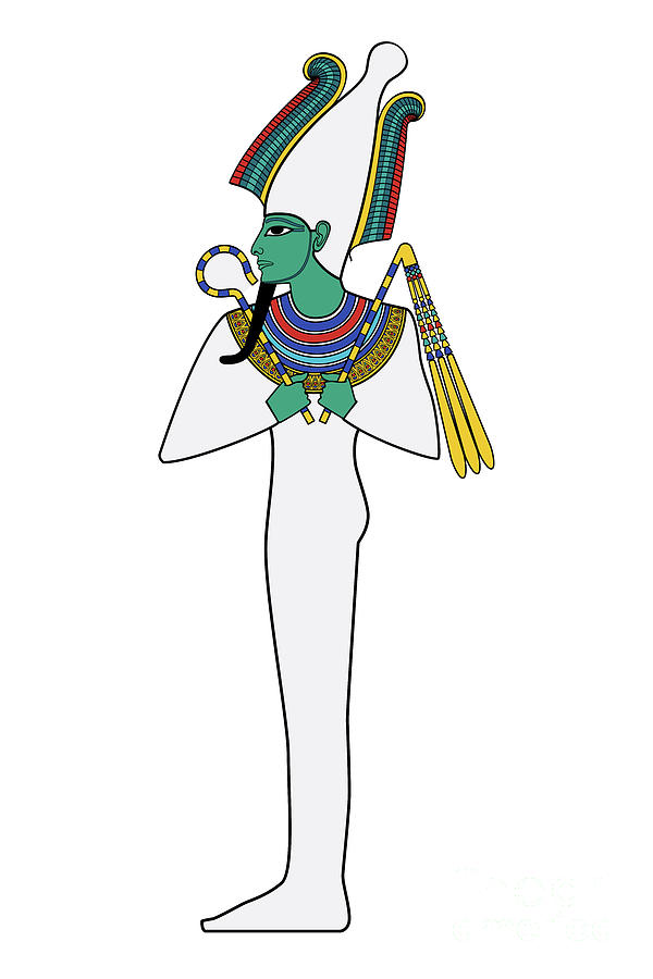 Osiris, ancient Egypt god of afterlife, dead and resurrection Digital ...