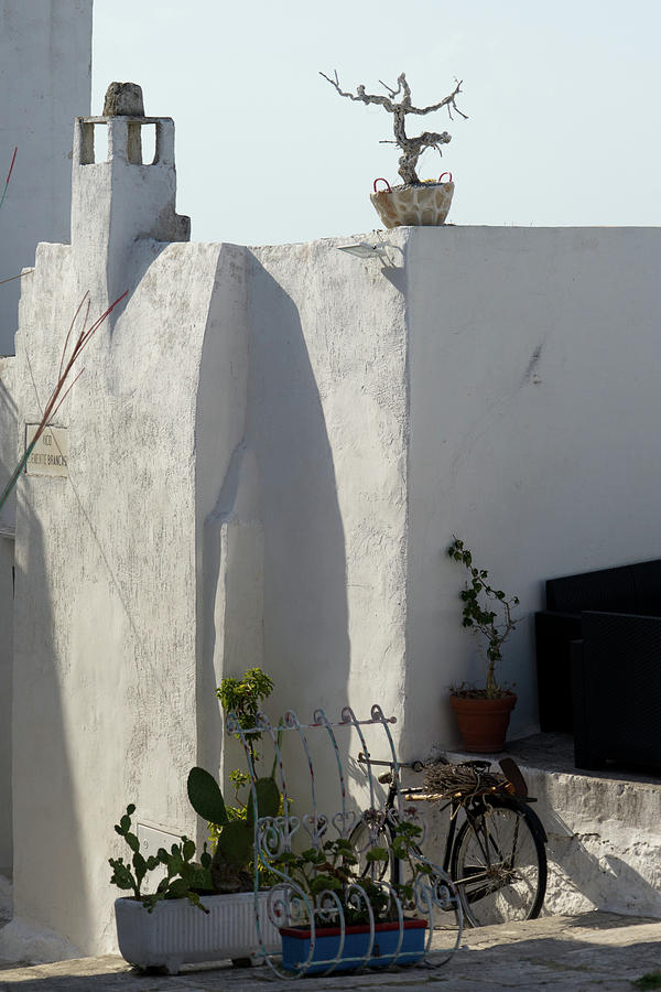 Ostuni, White City, White Wall With Decor Photograph by Nina Kulishova ...
