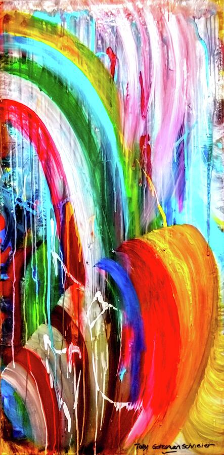 Overlap Abstract Painting by Toby Gotesman Schneier - Fine Art America