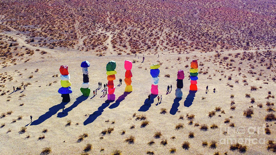 Painted Rocks in the desert from above Photograph by Raynor Garey ...