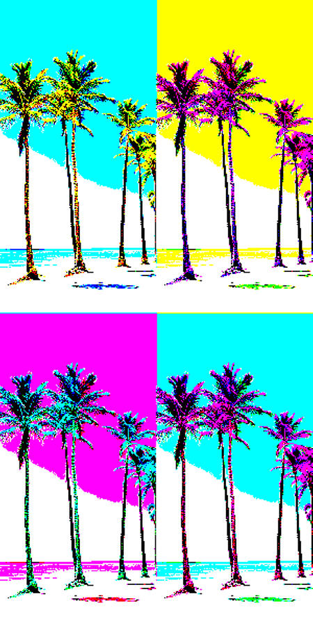 Palm Beach Via Warhol Digital Art by Paul Marco - Pixels