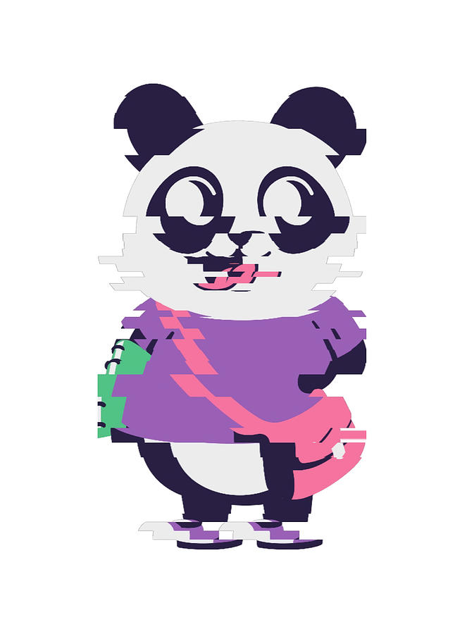 Panda art design Poster humor nature Painting by Morgan Joel - Fine Art ...