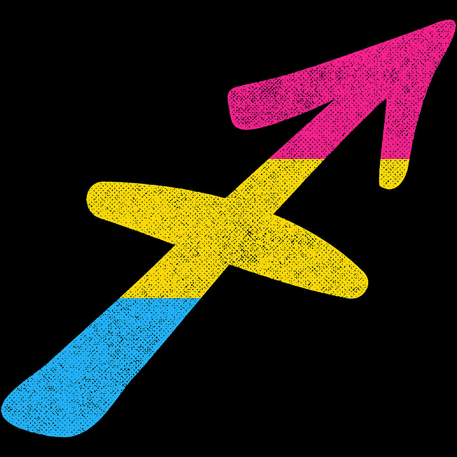 Pansexual Sagittarius Pride Flag Zodiac Sign Digital Art By Patrick