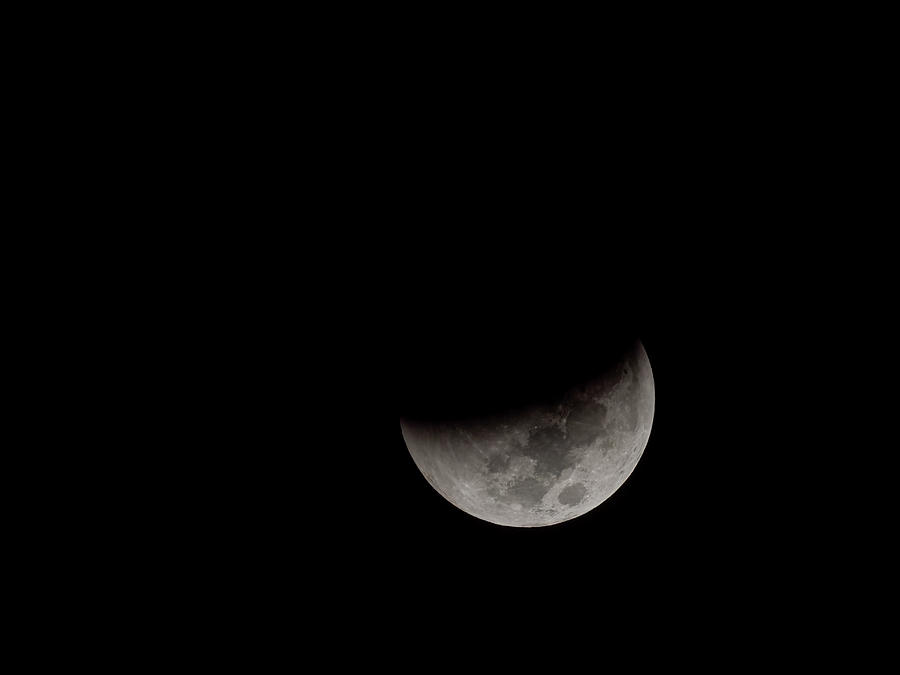 Partial Lunar eclipse Photograph by David Choate - Fine Art America