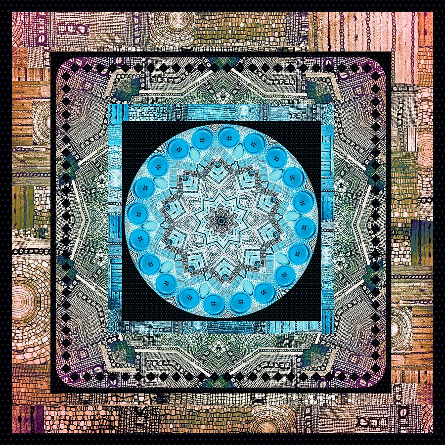 Patchwork Button Collage Mixed Media by Tara Turner - Fine Art America