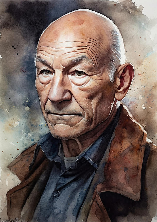 Patrick Stewart Digital Art by Thuy Dinh Thi - Fine Art America
