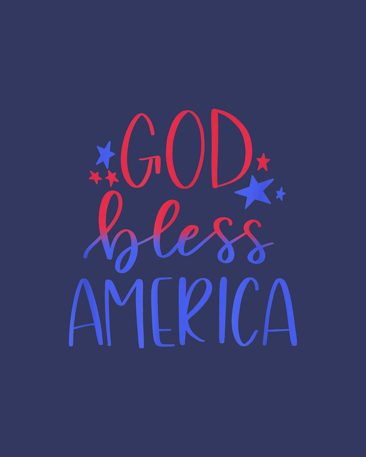Patriotic USA God Bless America t Independence Day Digital Art by ...