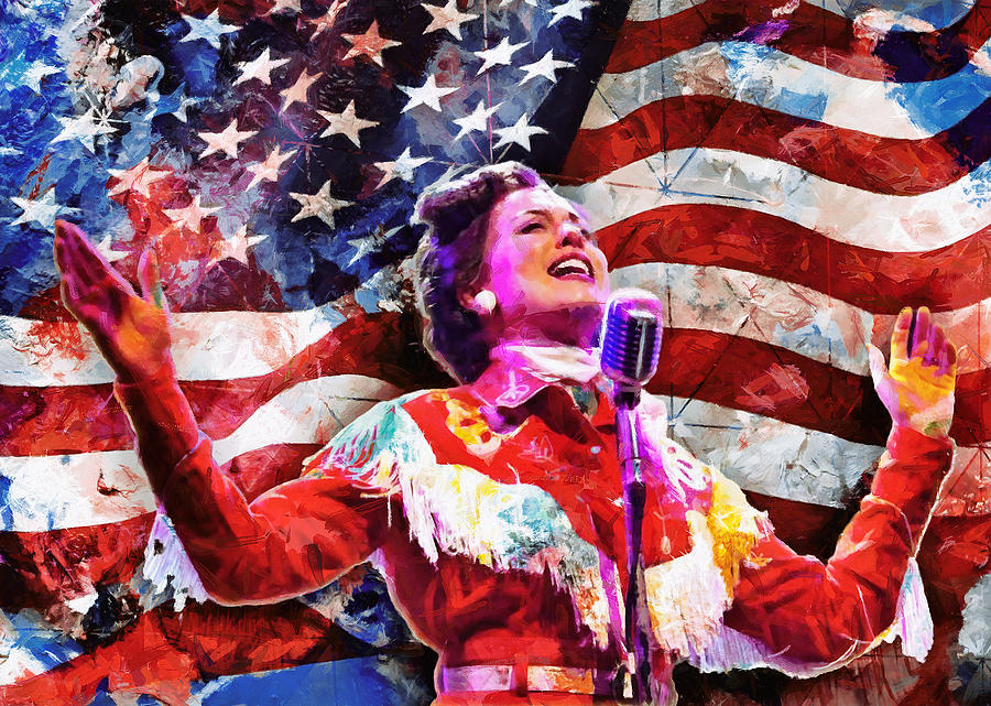 Margo Seibert as Patsy Cline Mixed Media by SampadArt Gallery - Pixels