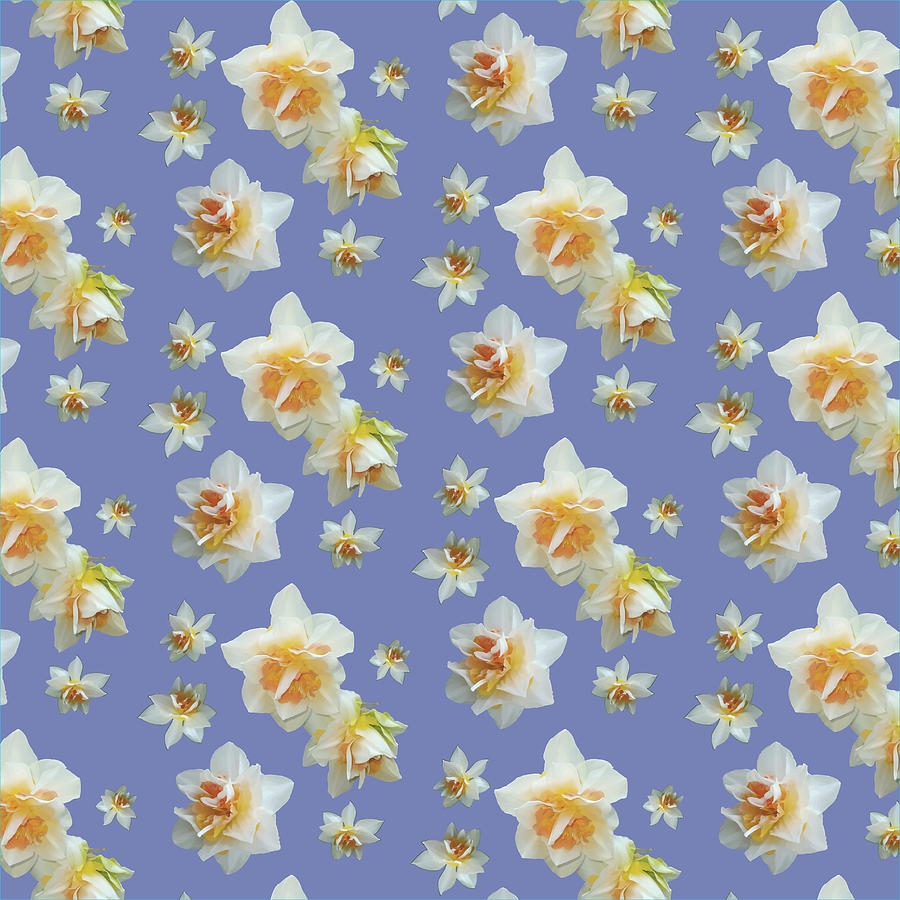 Pattern Daffodis Purple Tapestry - Textile by Tetiana Rudenko - Fine ...