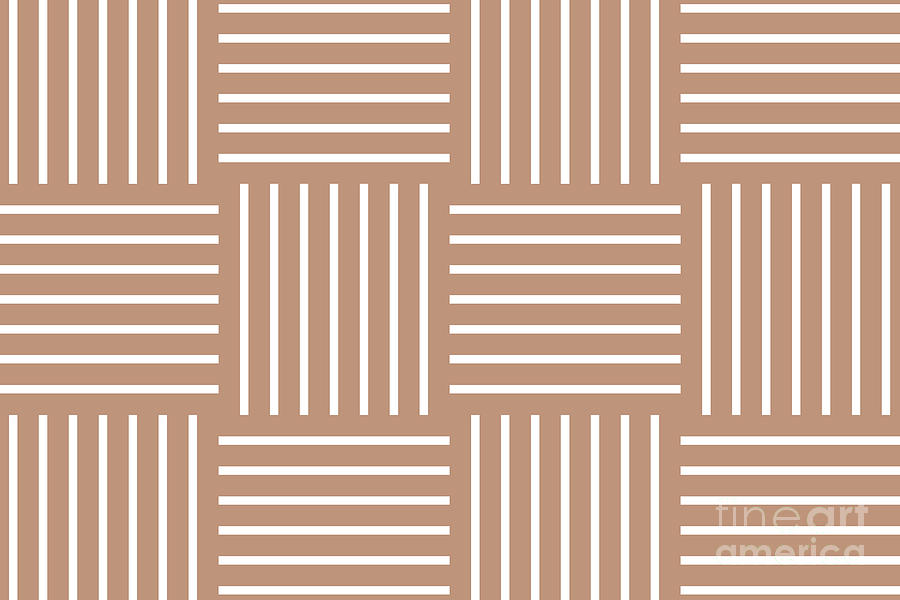 Peach White Abstract Stripe Geometric Pattern Pairs 2023 COTY Desert ...