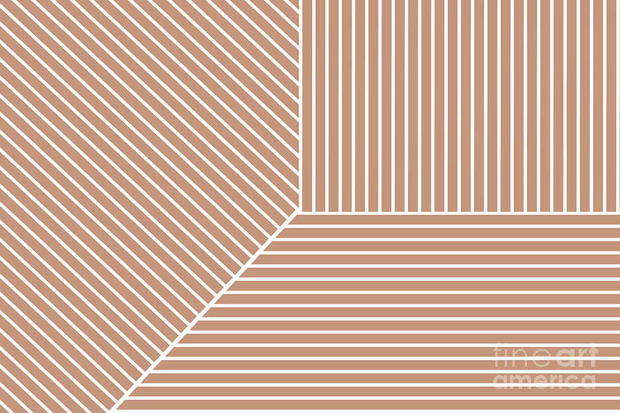 Peach White Minimal Modern Stripe Pattern Pairs 2023 COTY Desert ...