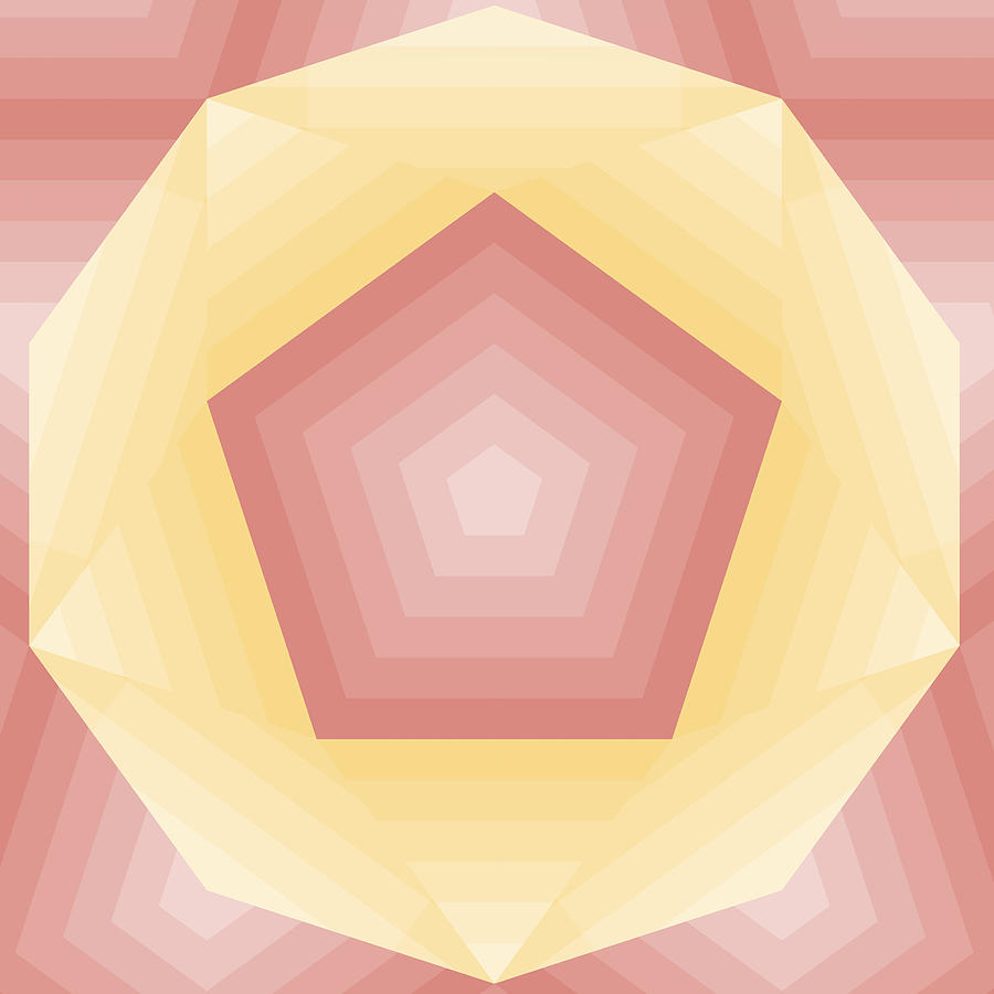 Penrose Mandala, Rose and Yellow Digital Art by Modern Cartesian | Fine ...