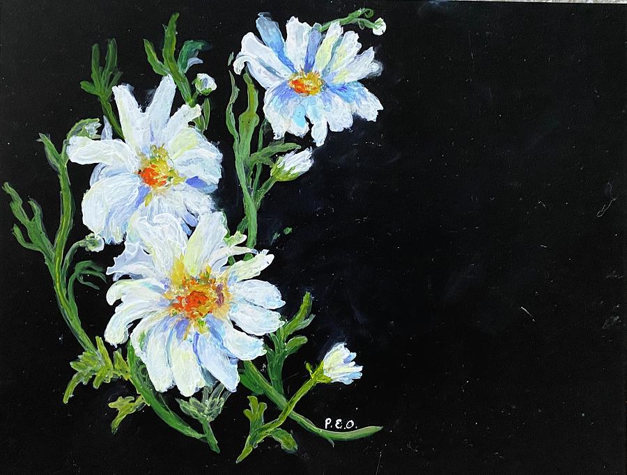 PEO Daisies Painting by Joan Willoughby - Fine Art America