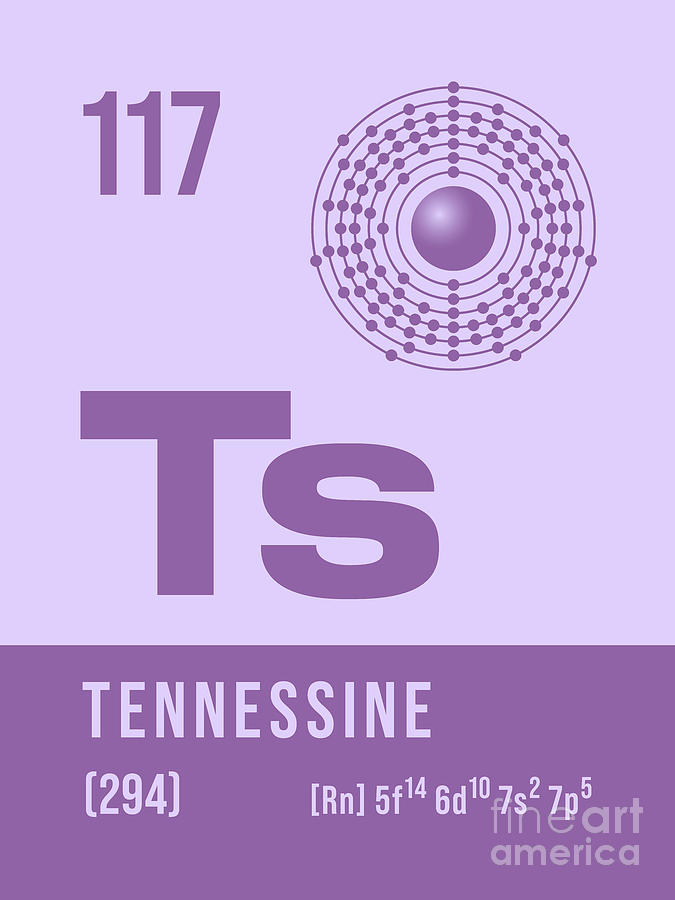 Periodic Element A - 117 Tennessine Ts Digital Art by Organic Synthesis ... Periodic Element A - 117 Tennessine Ts Digital Art by Organic Synthesis ...